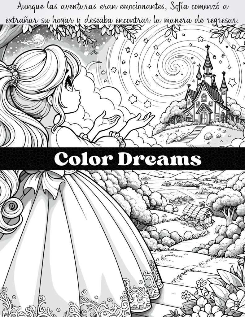 Cuento para colorear: El Libro Mágico de Sofía – Color Dreams